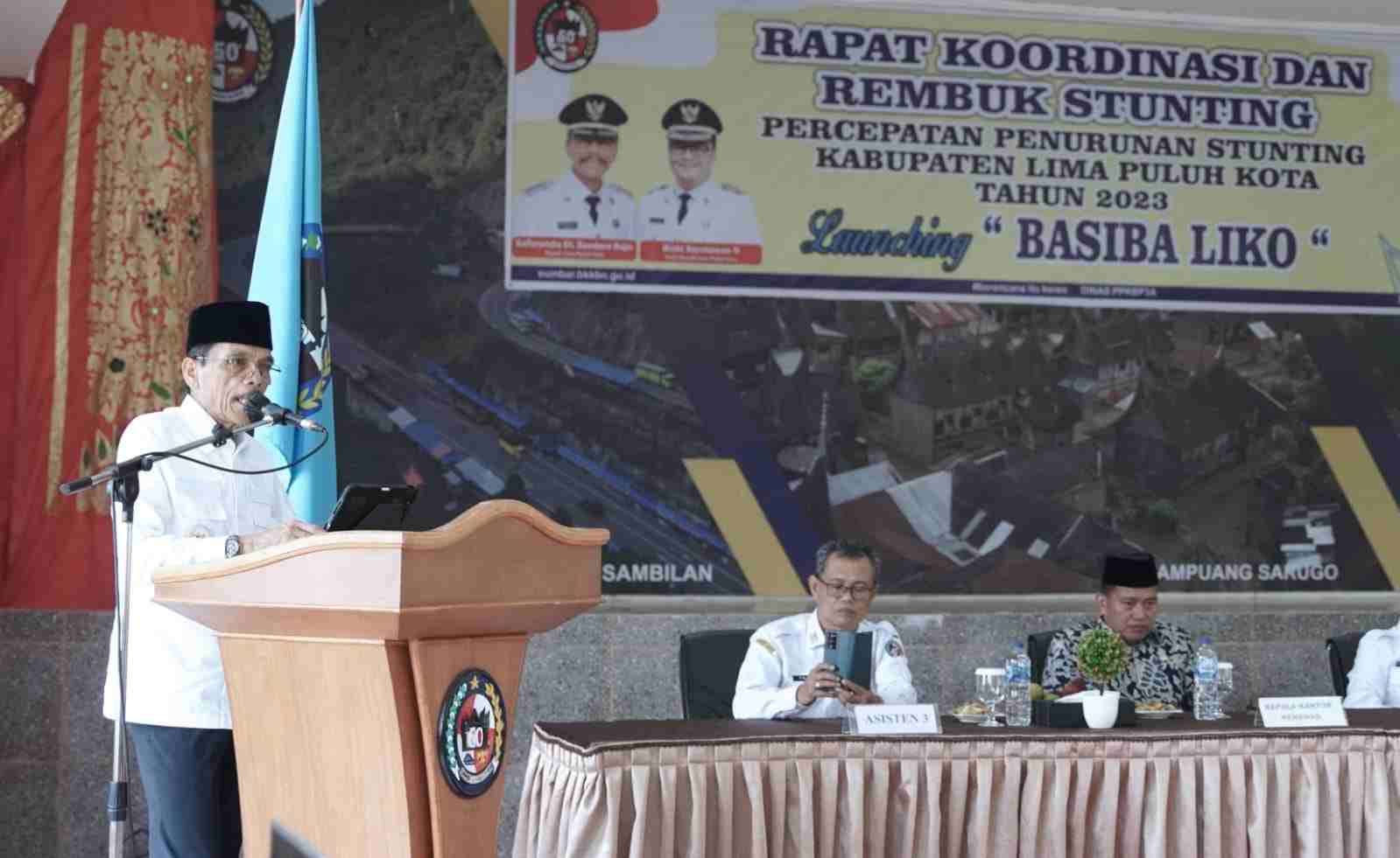 Bupati Lima Puluh Kota Buka Rakor Stunting dan Luncurkan Program BASIBA ...